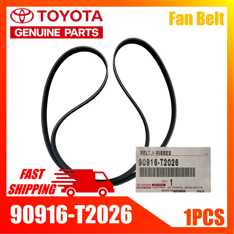 Genuine Toyota Fan Belt 90916-T2026 – Camry / Harrier / ACU10 / ACV40 ...