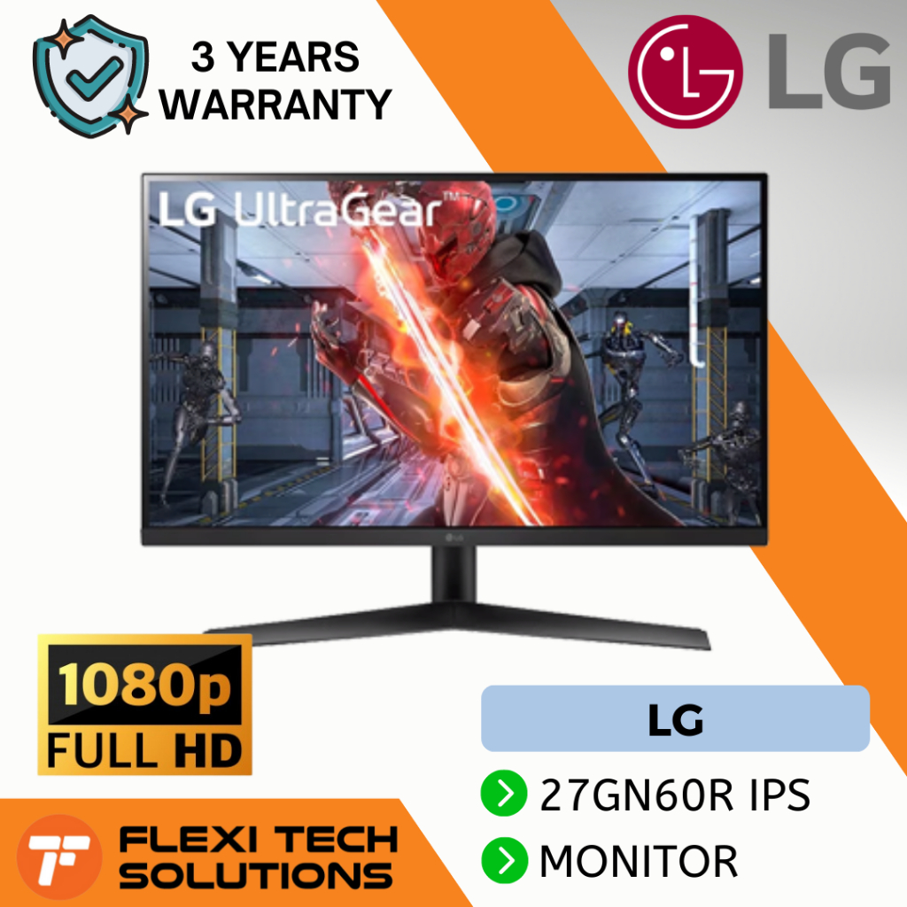 Flexi Tech LG 27” UltraGear™ 27GN60R 1920x1080 Full HD 144Hz IPS Gaming ...