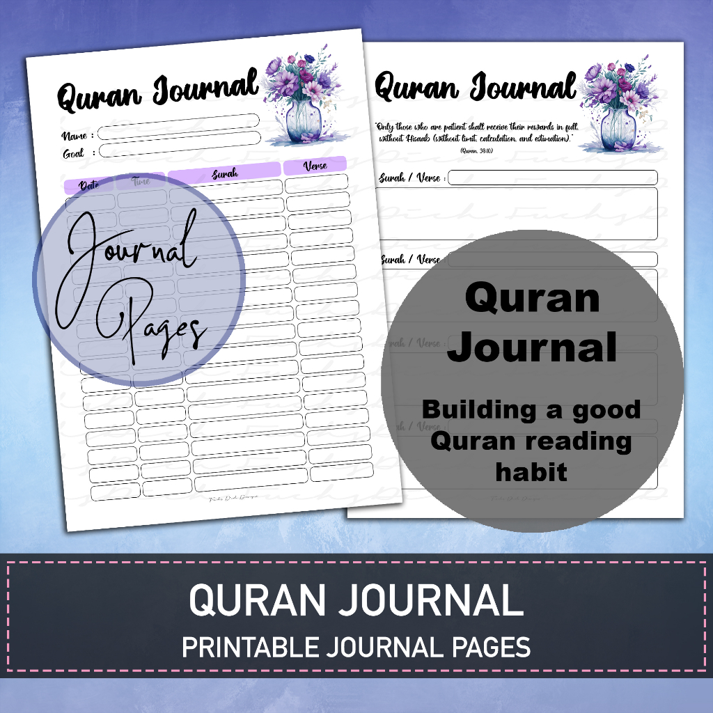 FuchsDich Printable Quran Journal | Islamic Journal | Ayat Al-Quran ...