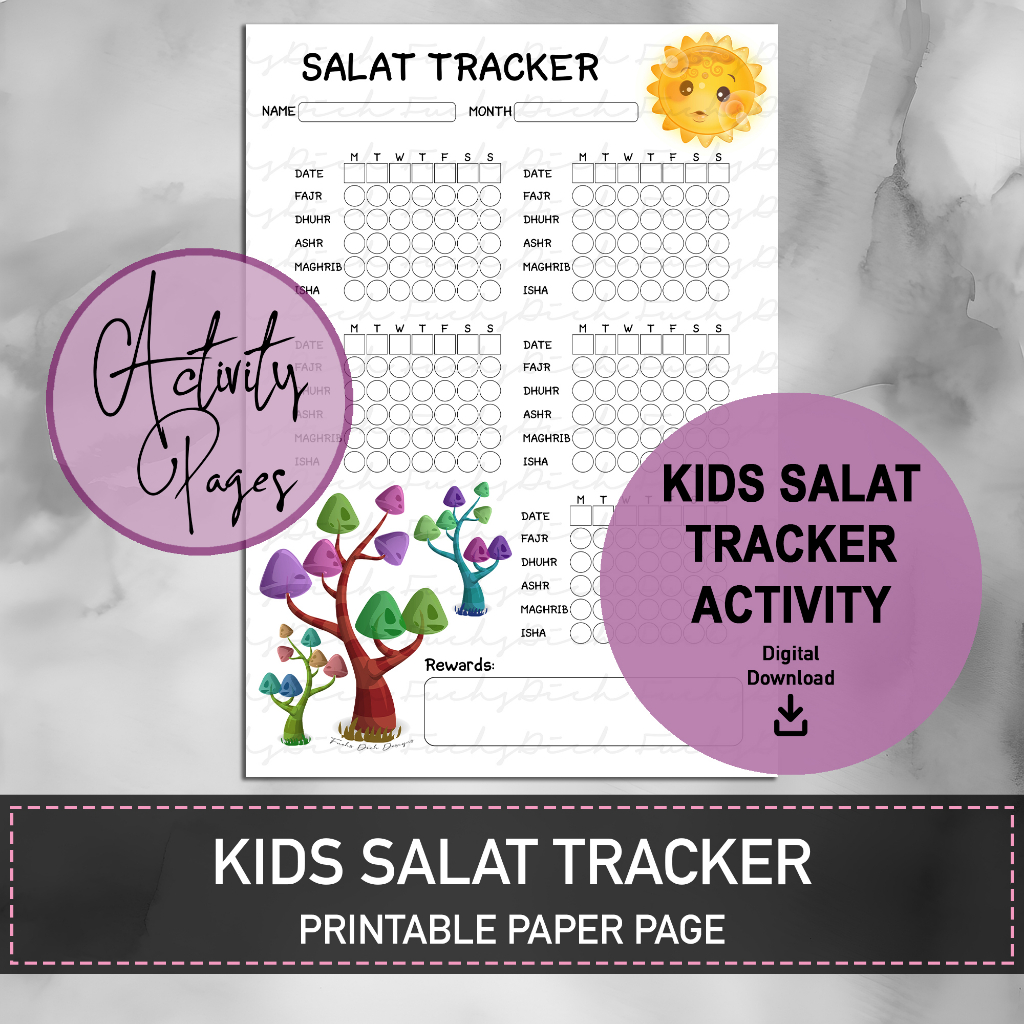 FuchsDich Printable Kids Salat Tracker | Islamic Kids Children Learn ...