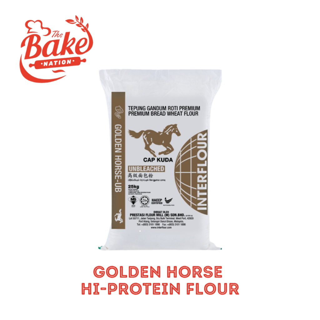 Golden Horse Tepung Gandum / Wheat Flour (High Protein) Repacked 1kg ...