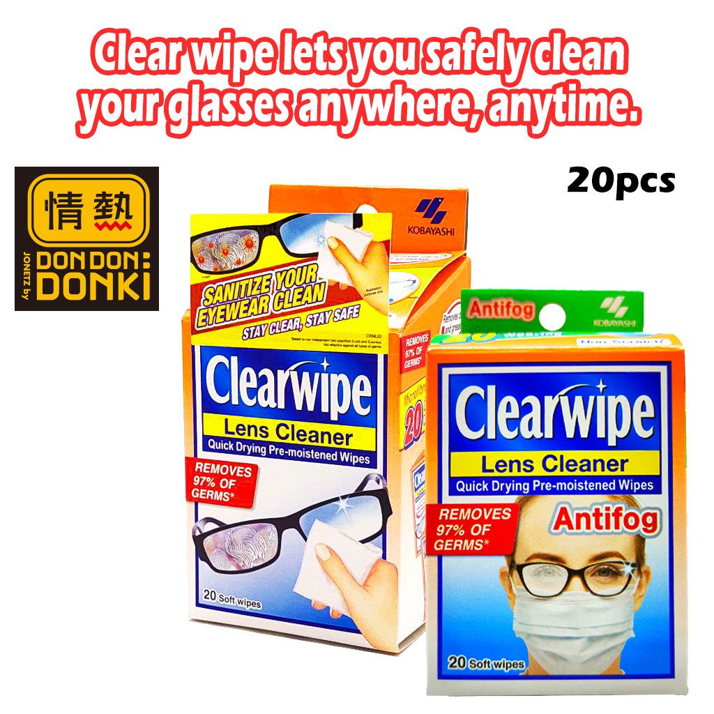 [DONKI] Kobayashi Clearwipes Lens Cleaner (20 Pcs) | Shopee Malaysia