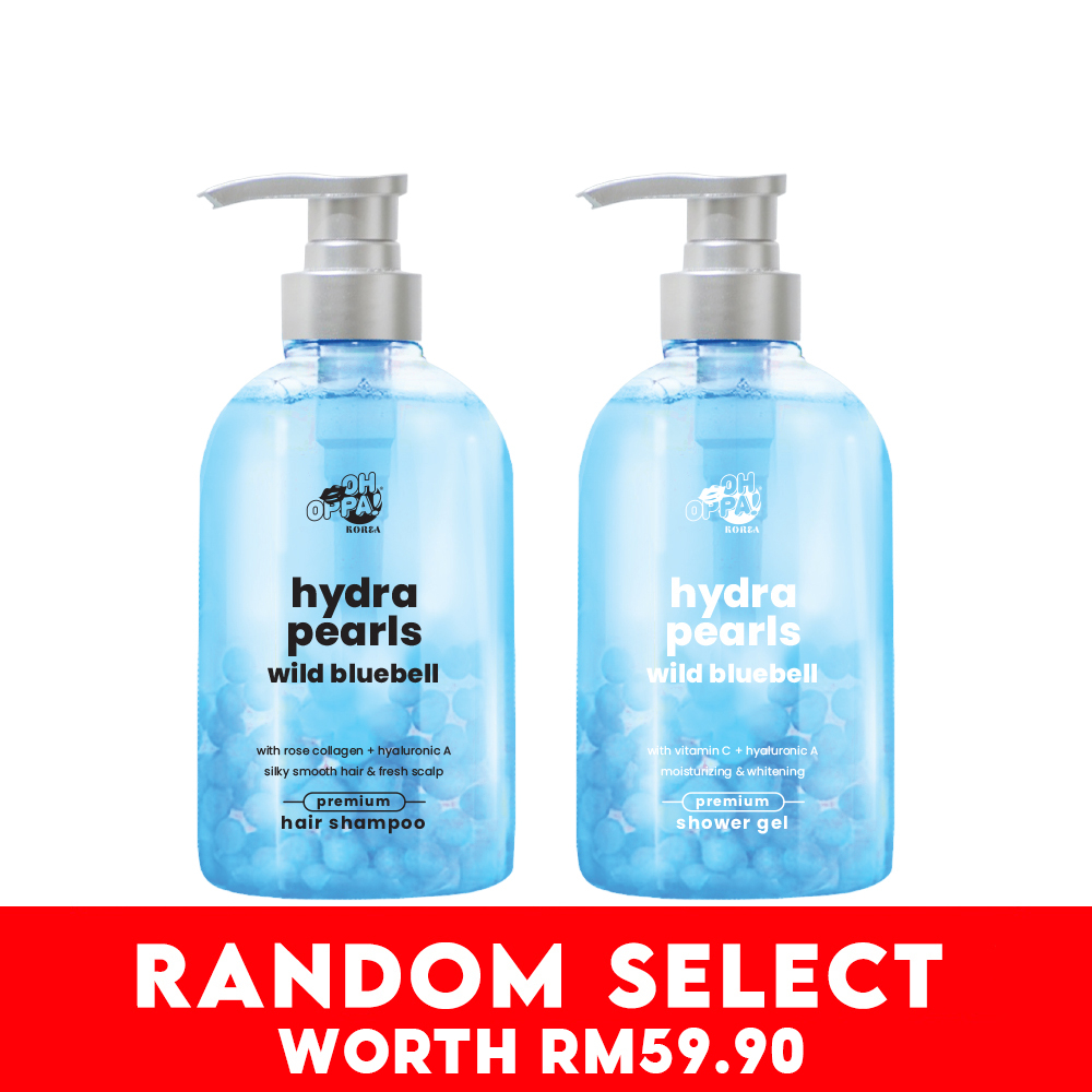 Oh Oppa Hydra Pearls Wild Bluebell 500ml ( Shower Gel or Hair Shampoo ...