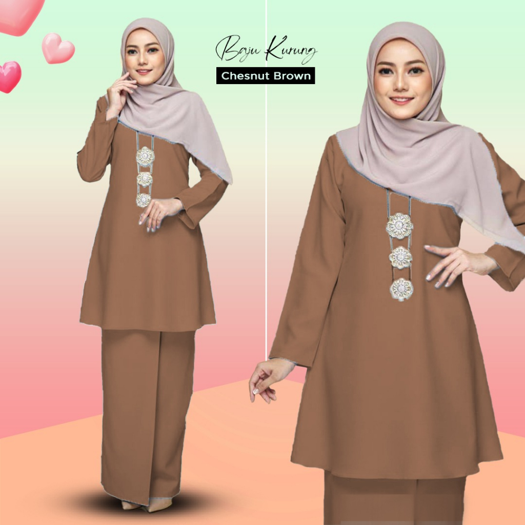 BAJU KURUNG RIAU (S - 2XL) BAJU KURUNG MODEN MURAH PLUS SIZE MUSLIMAH SUIT SET MUSLIM FASHION ...