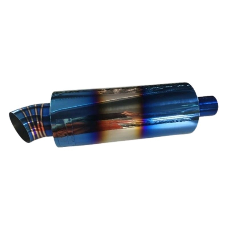 Js Racing Titanium Face Tall Blue Colour Tip Car Muffler Exhaust Ekzos ...