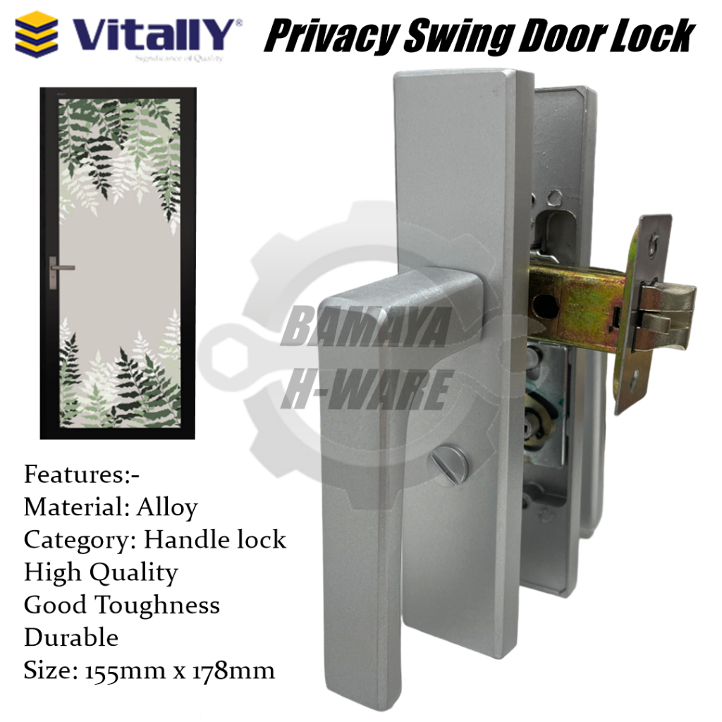 VITALLY Swing Door's Privacy Lock Handle. Aluminum Swing Door Lock ...