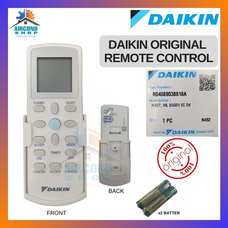 DAIKIN ORIGINAL 100% REMOTE CONTROL GS01 (R04089038816A) | Shopee Malaysia