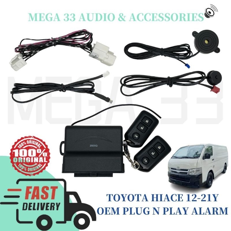 TOYOTA HIACE 2012-2021Y OEM PLUG N PLAY ALARM | Shopee Malaysia