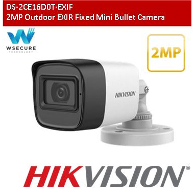 HIKVISION 2MP Outdoor EXIR Fixed Mini Bullet CCTV Camera 3.6mm (DS-2CE16D0T-EXIF) | Shopee Malaysia