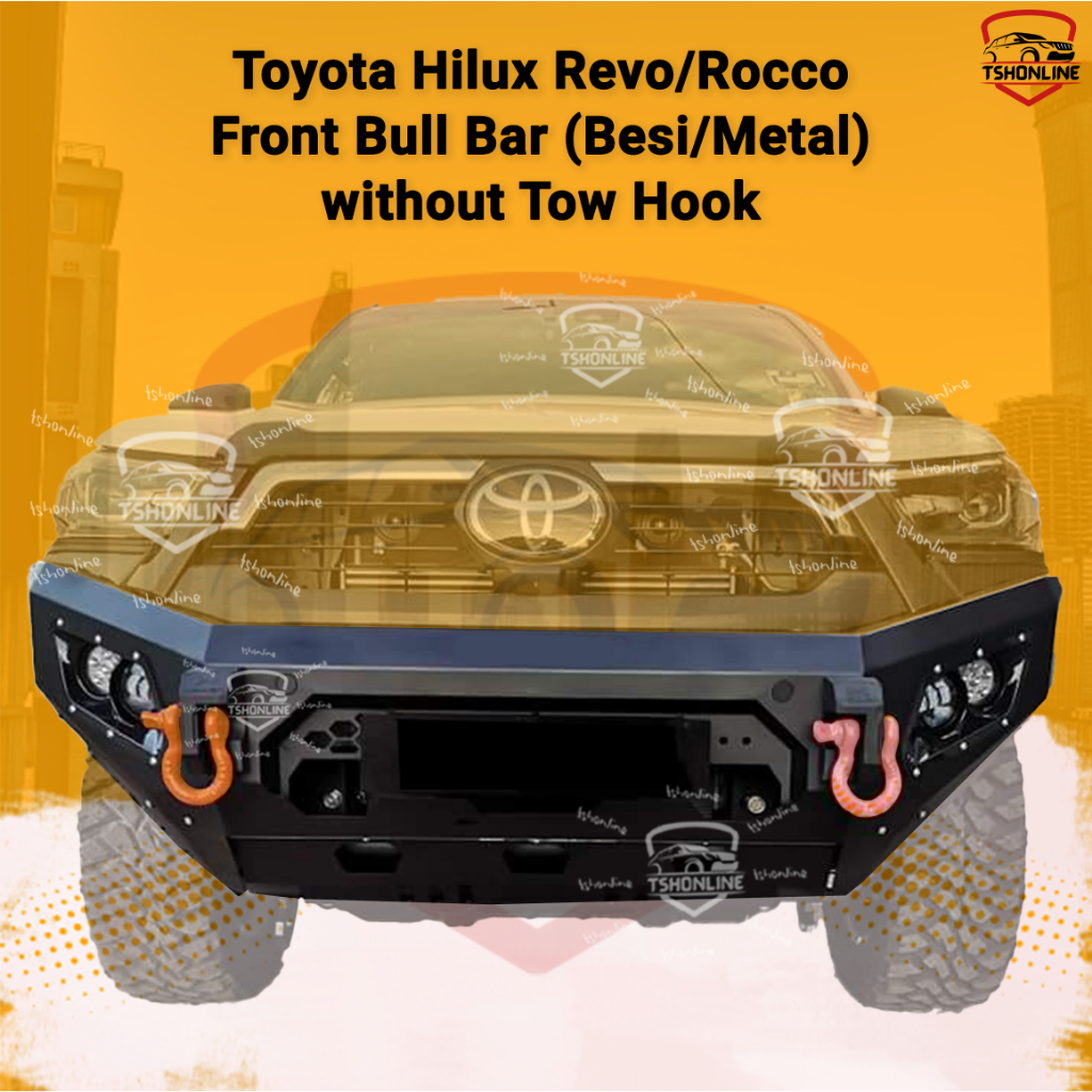Toyota Hilux Revo Rocco Rogue Front Bull Bar Hilux Bumper Besi Depan ...