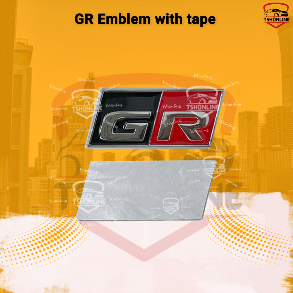 Car Front Hood Grille & Rear Trunk Stickers GR Sport Emblem Metal Badge ...