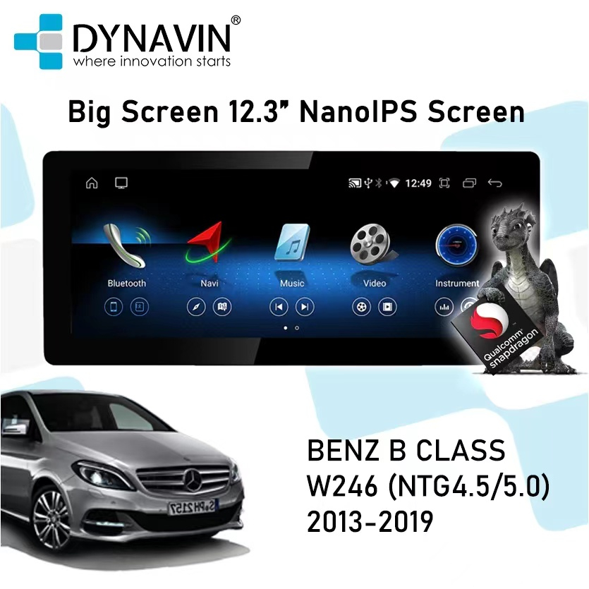 DYNAVIN 12.3 INCH MERCEDES BENZ W246 OEM 360 ANDROID SYSTEM SCREEN ...