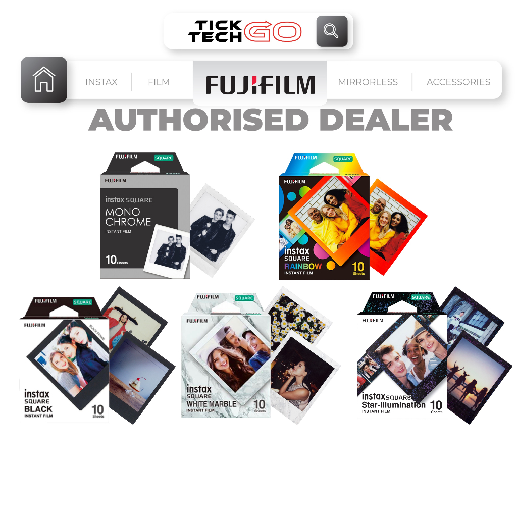 FUJIFILM INSTAX Square Film (Pattern 10's) | Shopee Malaysia