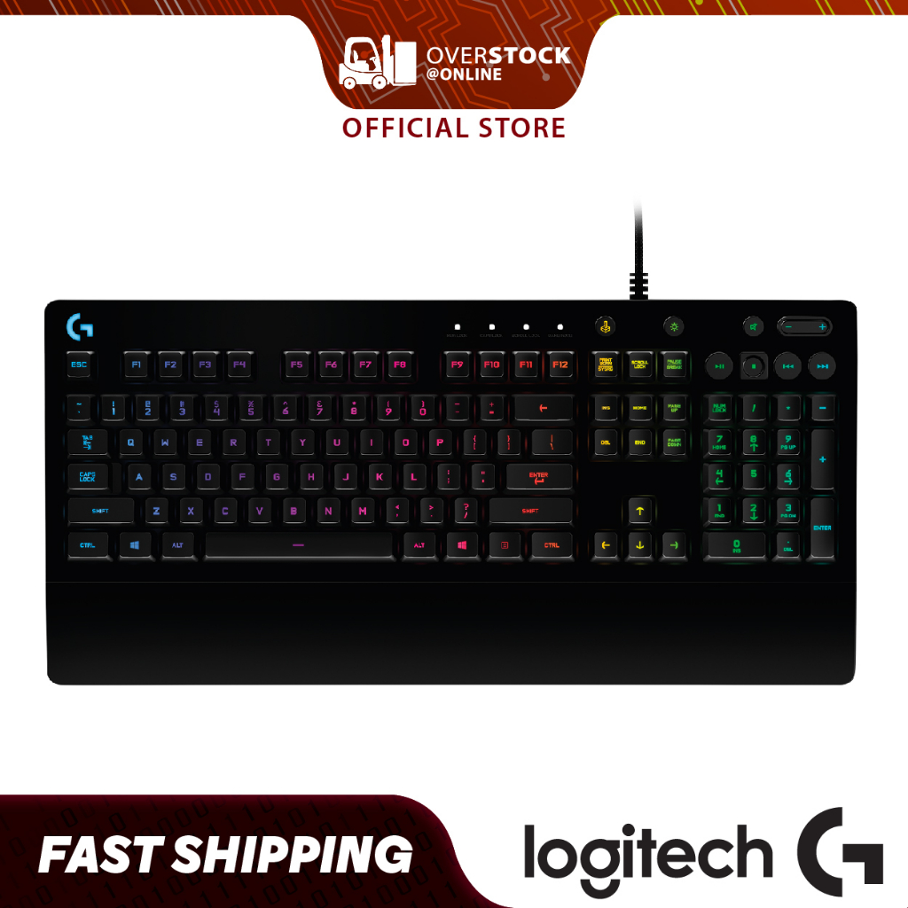 LOGITECH G213 Wired Gaming Keyboard with LIGHTSYNC RGB Lightning ...