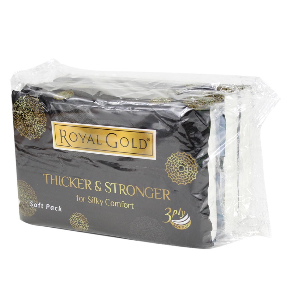 Royal Gold Thickers & Stronger Soft Pack 3-ply (50's x 3packs) | Shopee ...