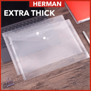 A4 clear Extra Thick thicker pocket files button folder transparent ...