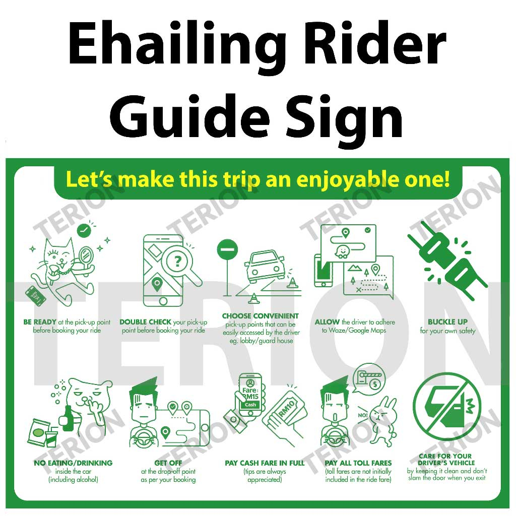 Ehailing Rider Guide Sign (Dacsee Mula Mycar etc) | Shopee Malaysia