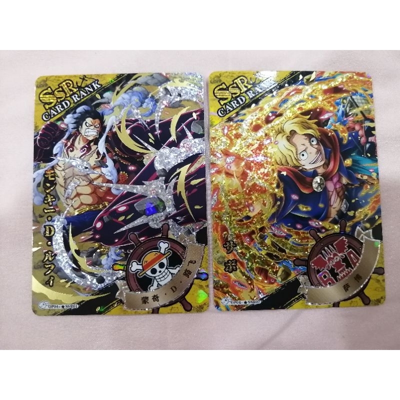ONE PIECE RARE GOLD SSR LUFFY +RARE GOLD SSR SABO CARD | Shopee Malaysia