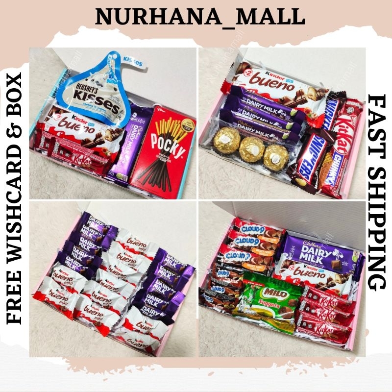 HADIAH GIFTBOX CHOCOLATE BIRTHDAY SURPRISE ANNIVERSARY CONGRATULATIONS ...