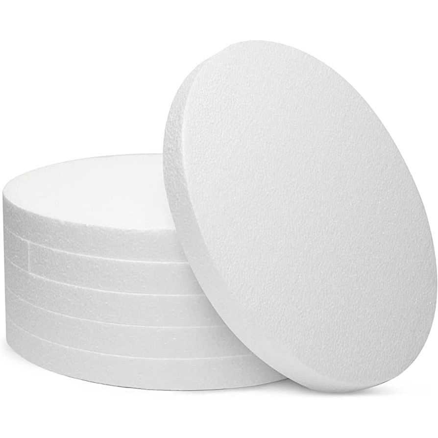 1 Inch inci 4 Empat Segi Square Round Polyfoam Gabus Bulat Hantaran ...