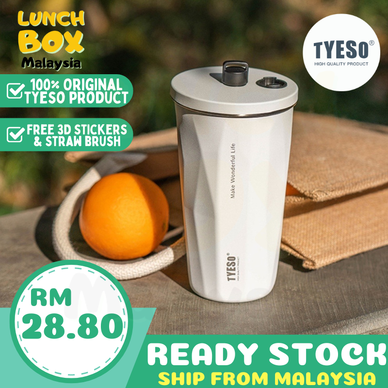 Lunch Box 🇲🇾 TYESO Thermos Cup Tumbler Cup with Straw Vacuum Coffee Mug ...