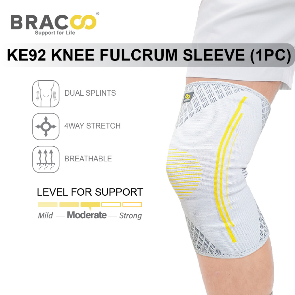 [Ready Stock] BRACOO KE92 Knee Fulcrum Sleeve Breathable/Pelindung ...