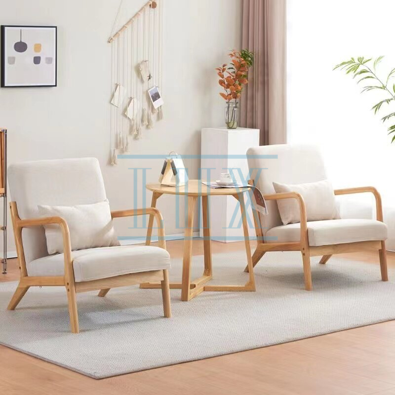 Sofa chair Arm Chair Solid wood chair dining Wooden Arm Chair living ...