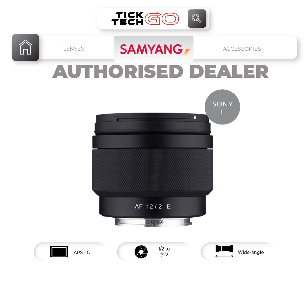 Samyang AF 12mm f/2 Compact Ultra-Wide Angle APS-C Lens (Sony E) | Shopee Malaysia