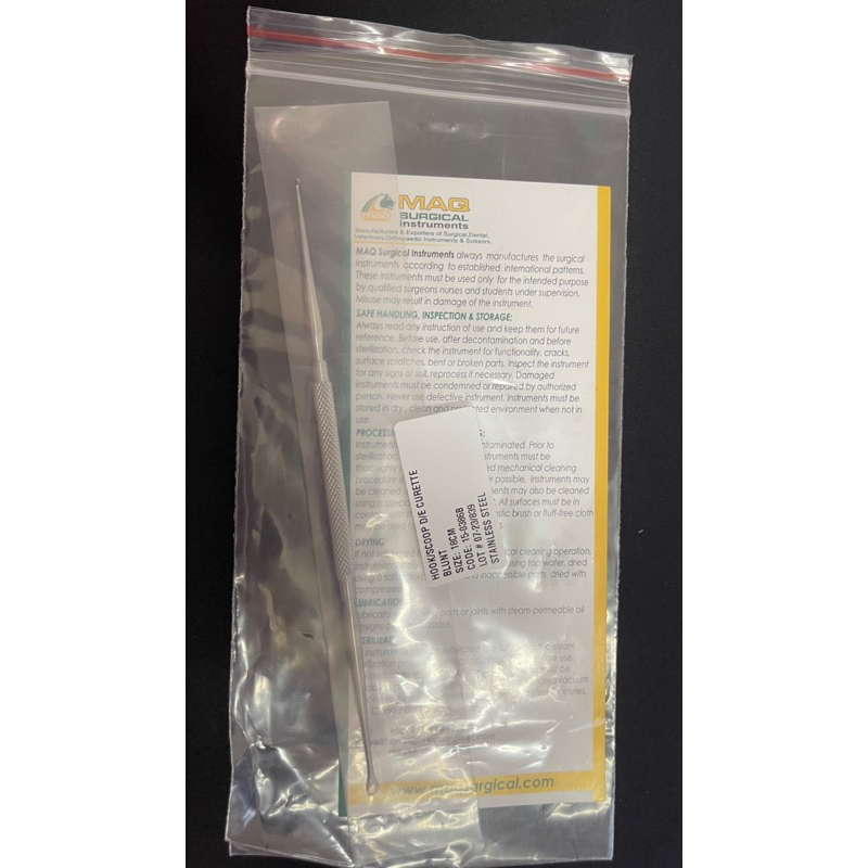 Formby hook scoop ear wax removal double curette blunt or sharp 18cm ...