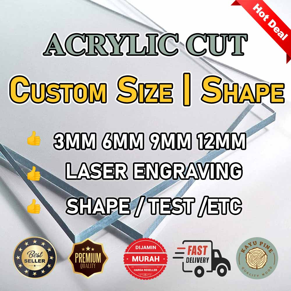 Custom Cut Acrylic Sheet | Custom Size | 3mm 6mm 9mm | Shape | DIY ...