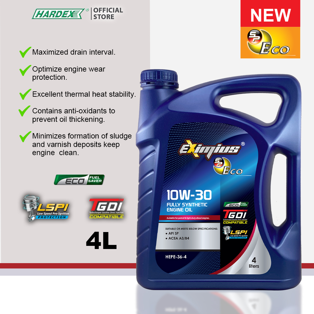 HARDEX Eximius SP Eco Fully Synthetic Engine Oil SAE 10W-30 (1L/4L ...