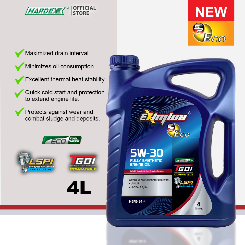 HARDEX Eximius SP Eco Fully Synthetic Engine Oil SAE 5W-30 (1L/4L) HEPE ...
