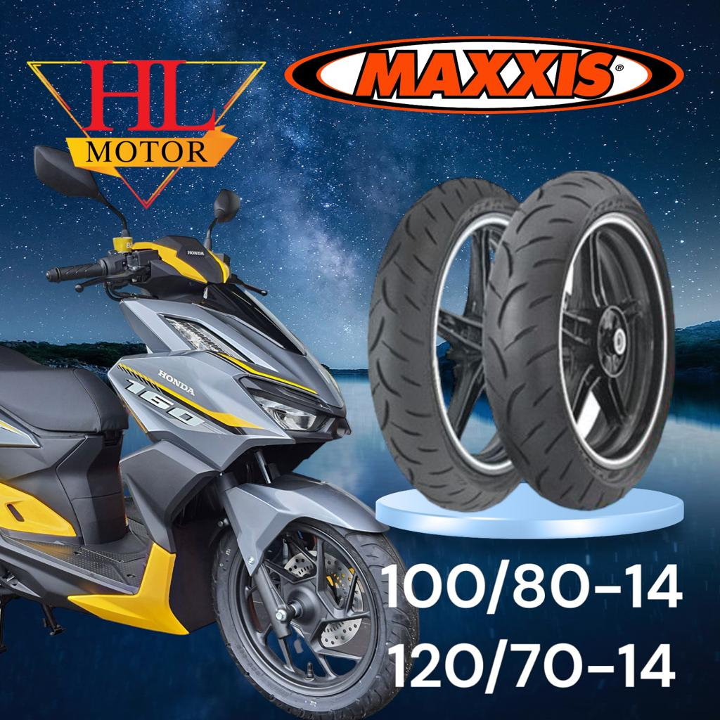 Tayar Honda Vario 160 Maxxis Victra S98 100/80-14 & 120/70-14 Tyre ...