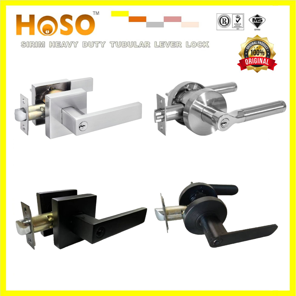 HOSO Entrance Tubular Lever Handle Lock | Shopee Malaysia