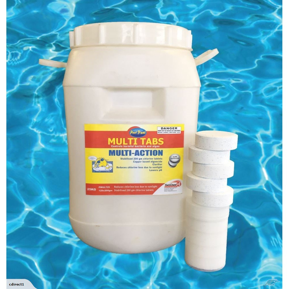 Chlorine Tablet MY-CHLOR TCCA 90% Tablets With Copper Swimming Pool ...