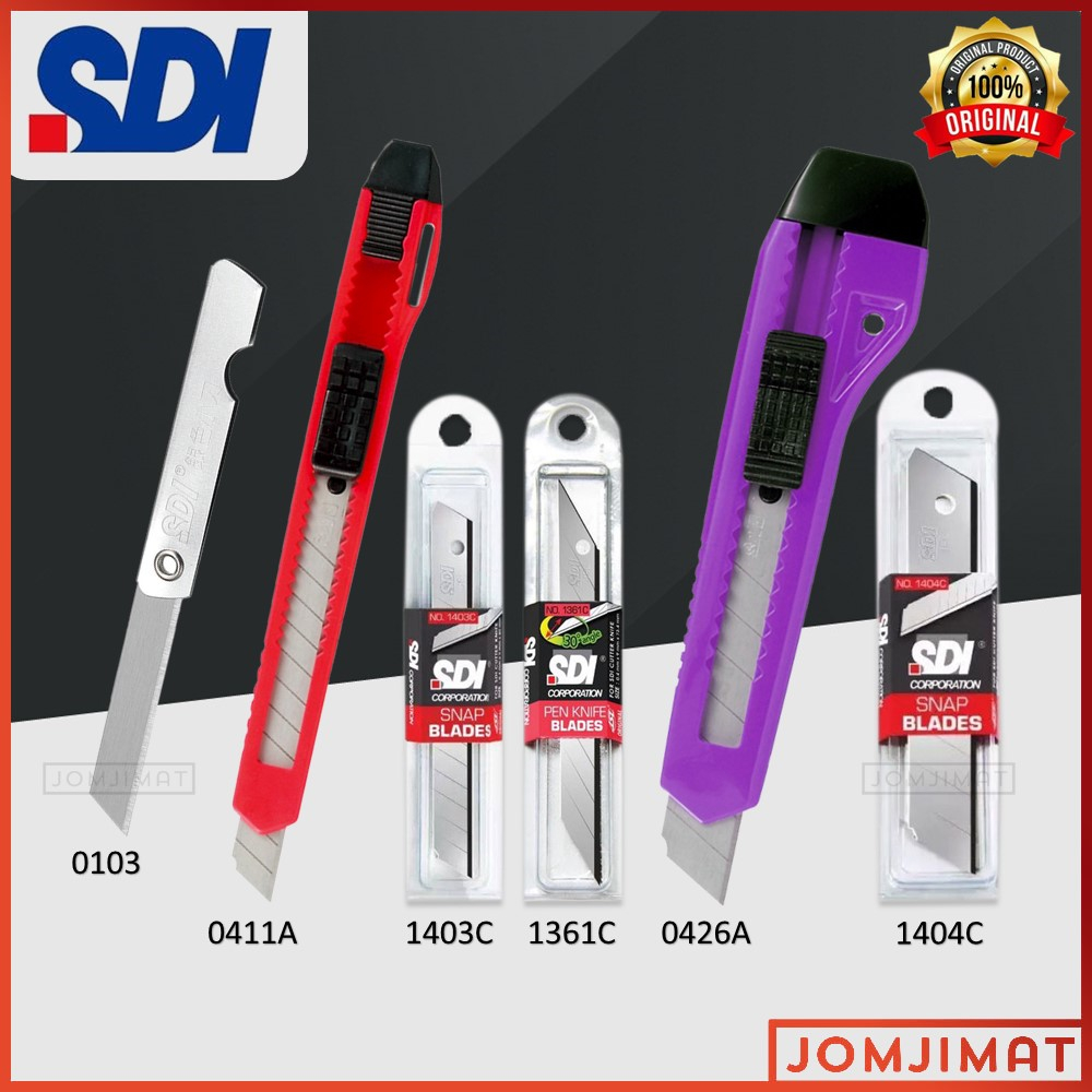 SDI Pencil Knife 0103 / SDI Cutter Knife 0411A / 0426A / SDI Snap Blade Refill Series No.1403C ...