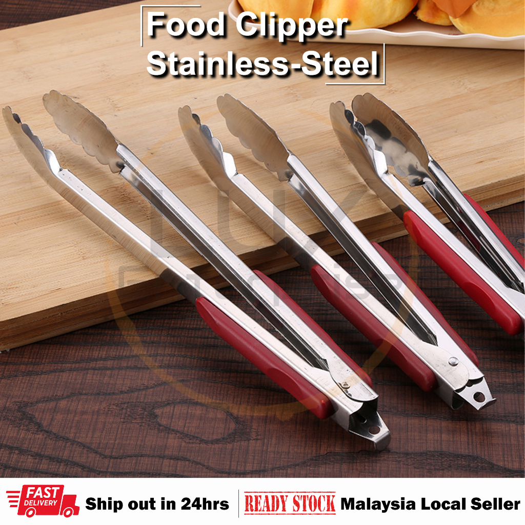 🔥READY STOCK🔥SHIP OUT IN 24HR🔥 9 inch Food Clipper Stainless-Steel BBQ ...
