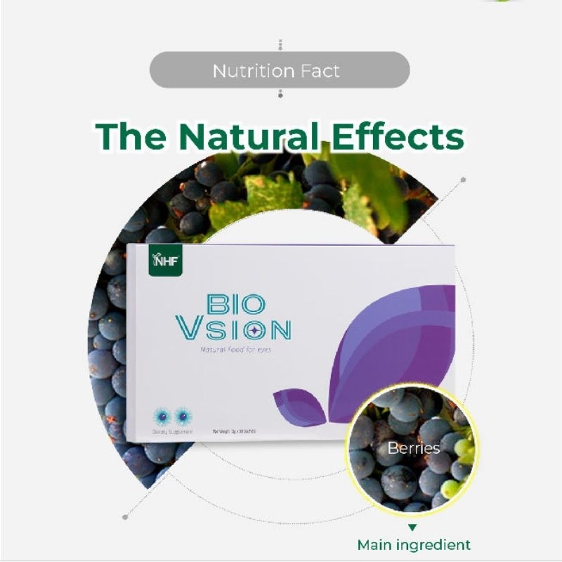 NHF BIO VSION NATURAL FOOD FOR EYES 3GM X 30 SACHETS EXP:8/2026 ...