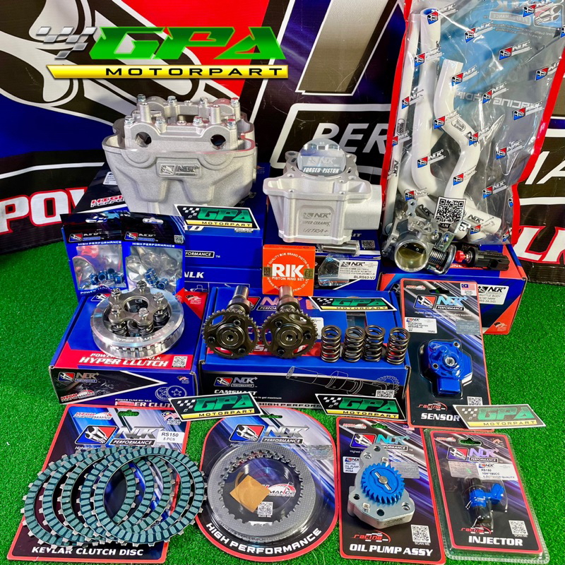 NLK PERFORMANCE COMBO SET RS RSX150 SPEC 63 SUPERHEAD PORTING CNC V5 20/23 SUPER CERAMIC ULTRA+ ...