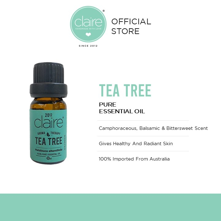 Claire Organics Tea Tree Pure Essential Oil (10ml/50ml) | Shopee Malaysia