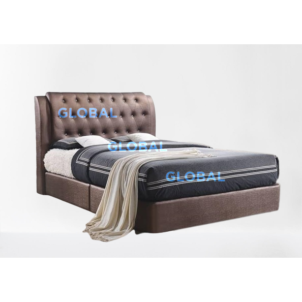 Harga Kilang Katil Kulit PVC Coklat Divan Katil Single Super Single ...