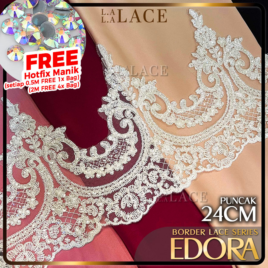 [CLEARANCE] Border Lace Edora Renda Baju / Renda Border Baju Lace For ...