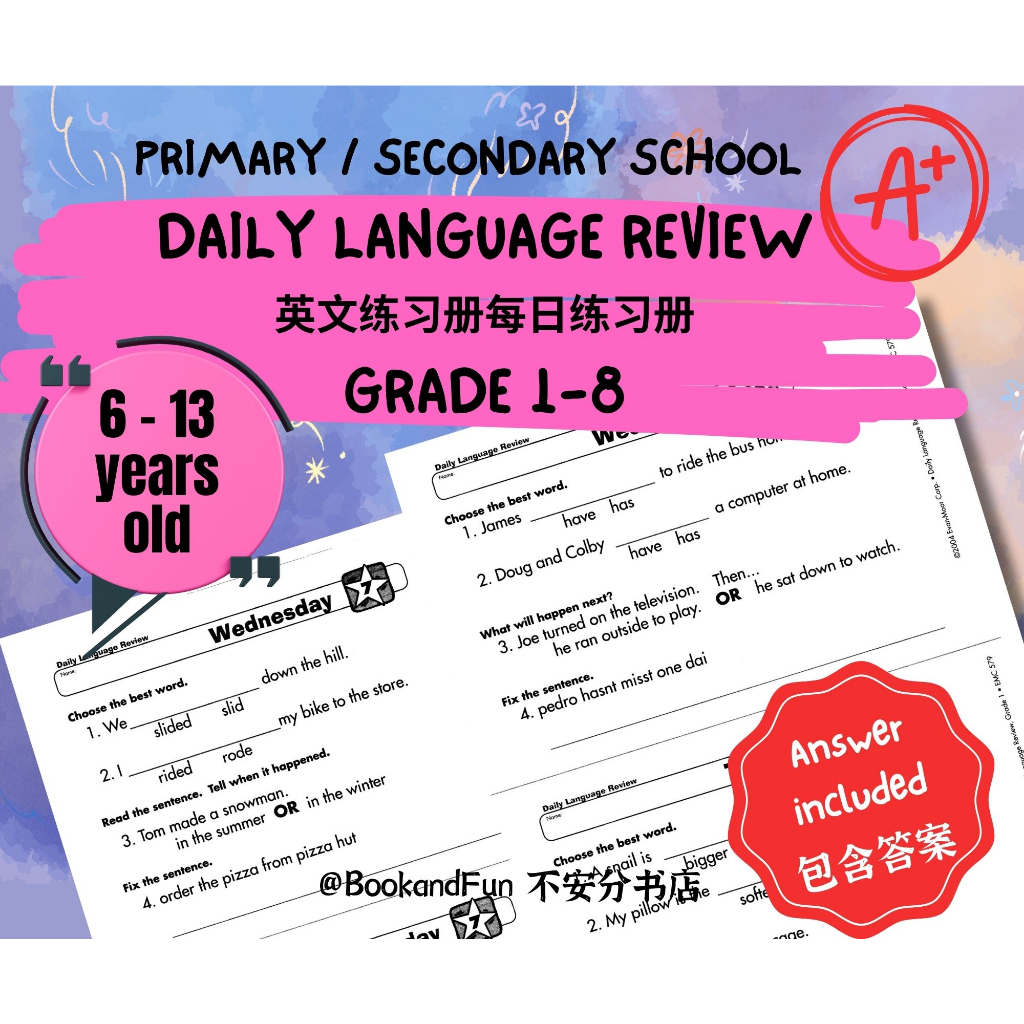(PDF) English Daily Language Review Workbook Primary and Secondary ...