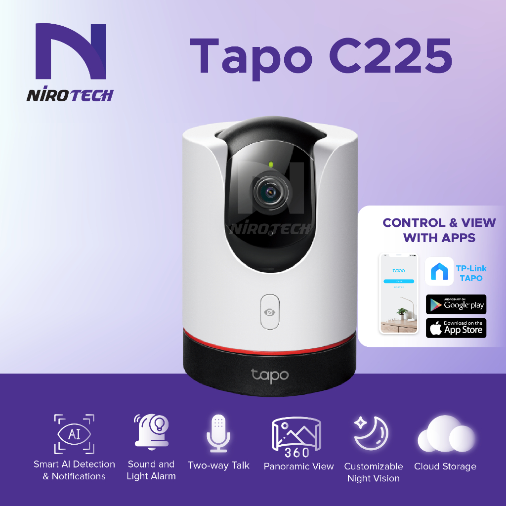 Tapo C225 - Pan/Tilt AI Home Security Wi-Fi Camera | Shopee Malaysia