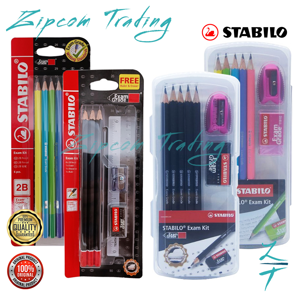 Stabilo Exam Kit Pencil Set with Pencil Box (288GPC55P / 288PC55P ...