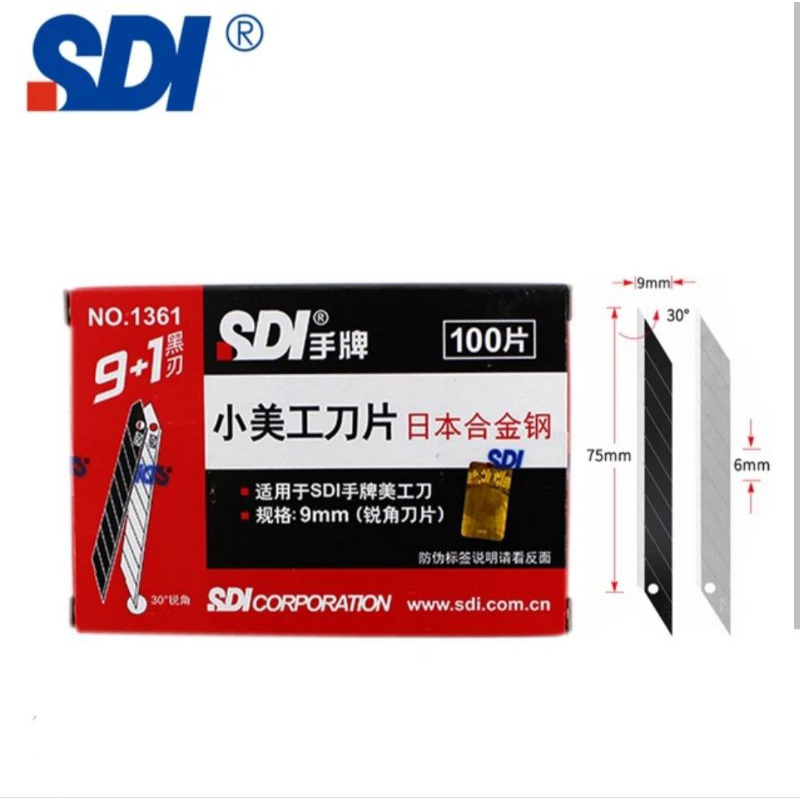 🔥OFFER🔥SDI 1361 1403N 1403C Blade 100pcs/Box 10pcs/Tube Snap Refill SDI ...