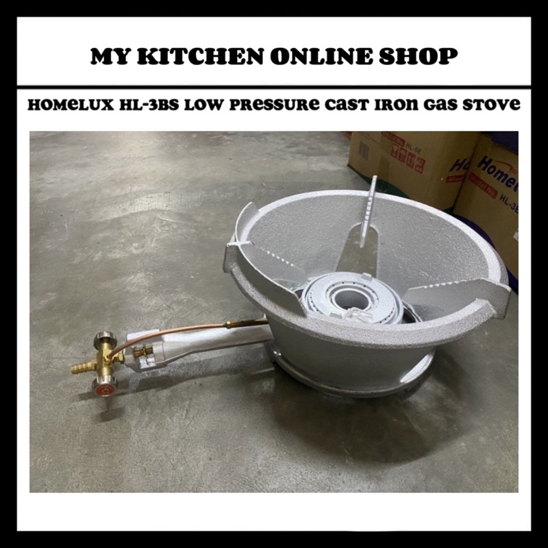 HOMELUX HL-3BS Low Pressure Cast Iron Gas Stove / Dapur Tungku Homelux ...