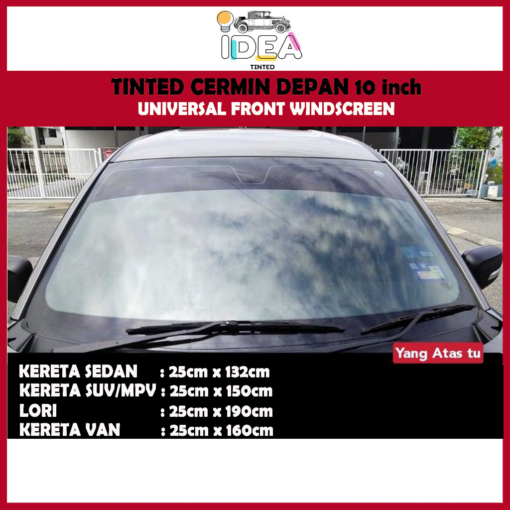 Universal Front Car Windscreen Sticker Tint Tinted Front/Rear| Wira ...