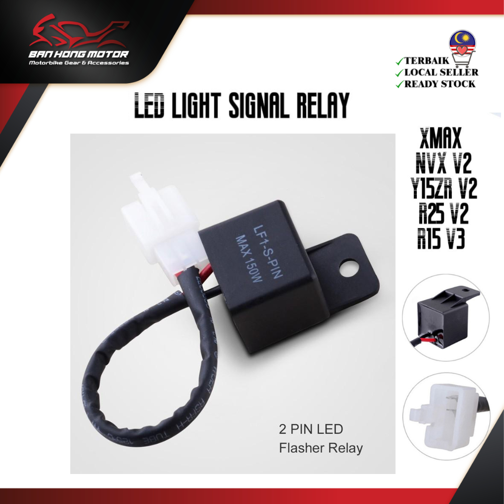 LED Signal Relay Flasher 2PIN for Xmax/NVX V2/Y15ZR V2/R15 V3/R25 V2 ...