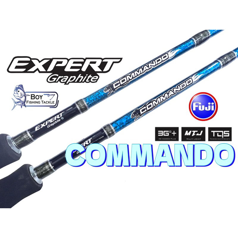 2021 Expert Graphite Commando Baitcasting & Spinning Rod Fishing Rod ...